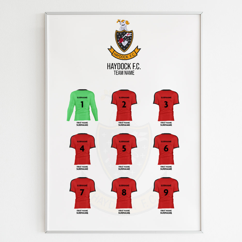 Haydock FC - Framed Squad List – PASPrints