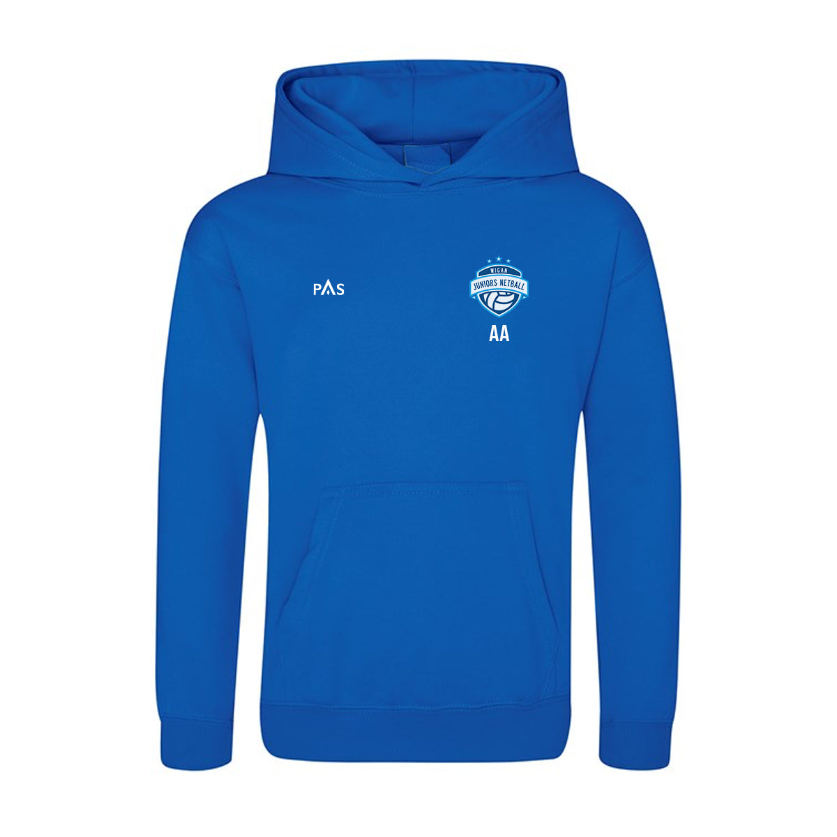 Wigan Juniors Netball - Sports Hoodie Royal Blue (Adult) – PASPrints